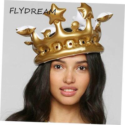 FLYDREAM Creative Personalized Inflatable Crown Inflated Hat
