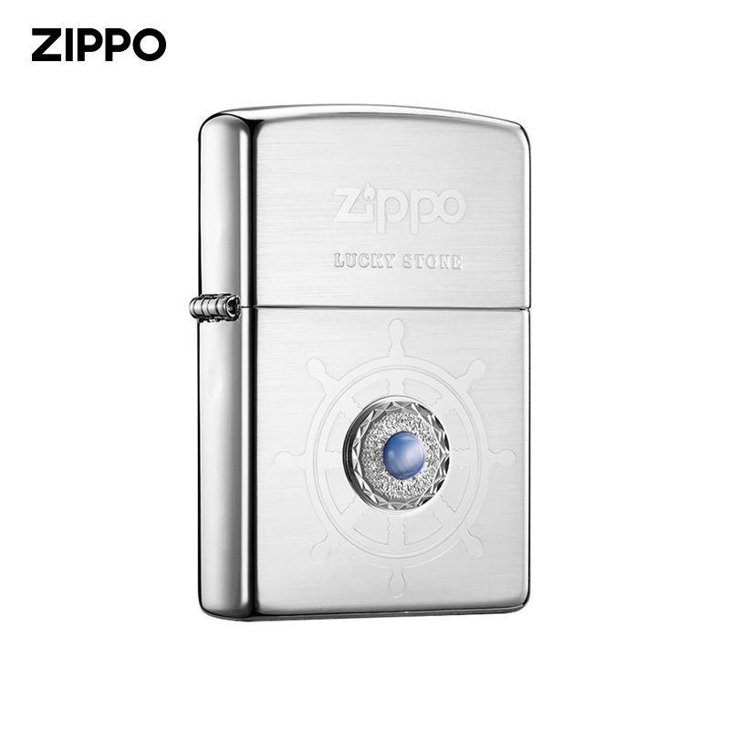ZIPPO官方旗舰店蓝色幸运石防风煤油打火机ZBT-1-26a韩版原版在册_虎窝淘