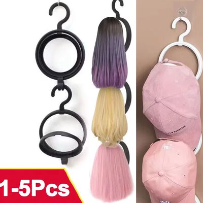 1-5Pcs Hanging Stand For Wigs Hats Multifunctional Hanger Fo