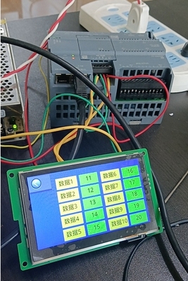 串口屏做Modbus主站西门子1215C型PLC做modbus从站数据通讯程序