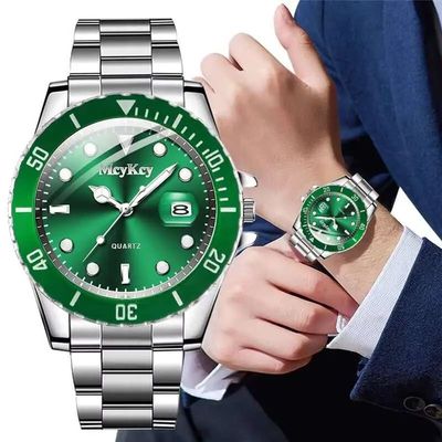 Fashion Men Business Watches Luxury Large Dial Calendar Watc