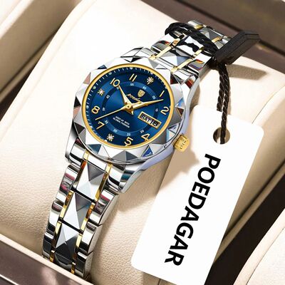 POEDAGAR Luxury Women's Watches Waterproof Luminous Date Wee