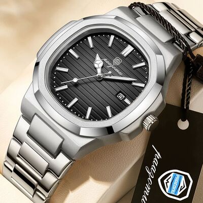 PAAZOMU Luxury Man Wristwatch Waterproof Luminous Chronograp