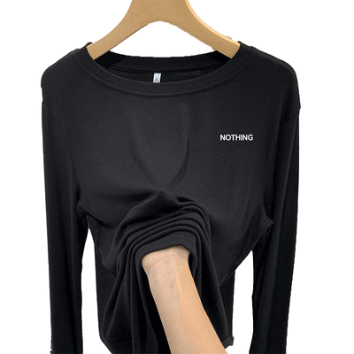 黑色纯棉内搭高级感打底衫上衣女