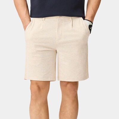 Macade高尔夫短裤男宽松弹力舒适透气Ridgeweave Pleated Shorts
