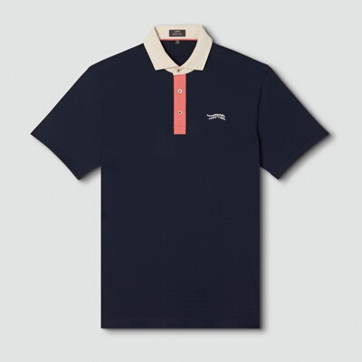 sun day red高尔夫短袖男格伍兹Refined Crosswind Contrast Polo