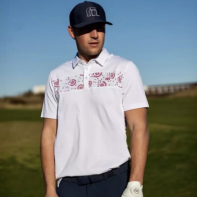 代购TravisMathew高尔夫短袖衫男印花款Good Good Flourish polo