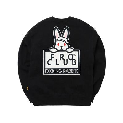 FROCLUB collaboration with ＃FR2 Rabbit Board 圆领加绒卫衣潮