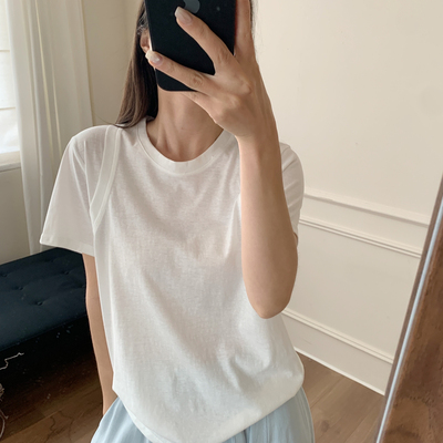 芭妮Bonnet-夏上新韩系插肩袖简约款短袖T恤C29-6027