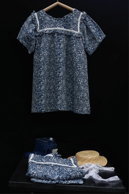 女连衣裙可爱淑女夏季泡泡纱