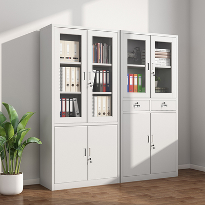 办公室铁皮柜文件柜a4资料柜档案柜凭证柜带锁钢制储物柜收纳柜子