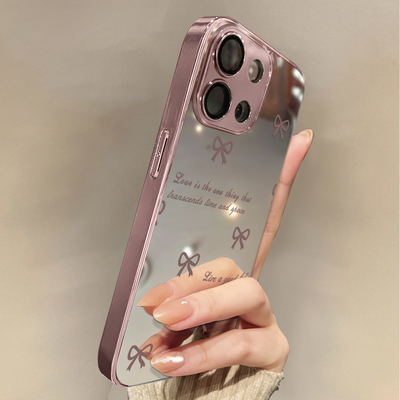 适用于OPPOReno14Pro手机壳粉蝴蝶结镜面高级感a2/a3pro硅胶全包5防摔6新款男女7/8/9潮Reno10/11pro十12套13