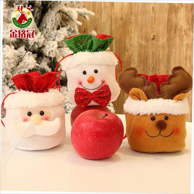 Christmas candy bag Gift bag Snowman elk apple bag苹果袋