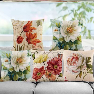 high quality Flower Printing cushion cover Pillow case枕套