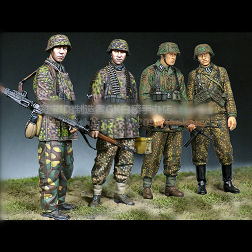 1/35二战人物模型欧洲战场陆军兵人组合摆件GK白模手办模型93