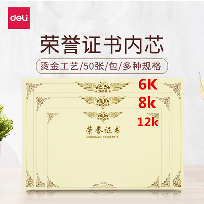 荣誉证书聘书奖状纸内芯可打印