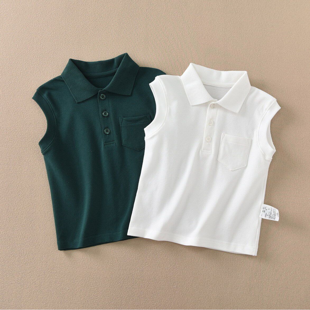 POLO衫儿童夏季背心T恤校服演出服百搭日本帅气学生男女孩1239