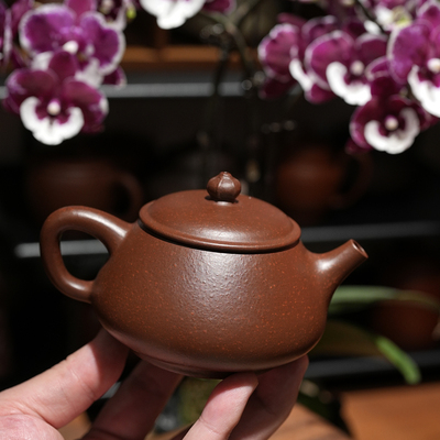 紫钰静莲 经典器型石瓢 紫钰金砂 佩选原矿紫砂 茶壶约200cc
