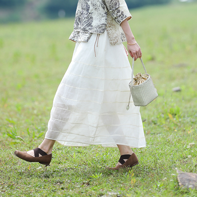 慢慢变蓝原创经典花苞裙