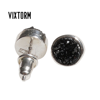vixtorm银耳钉原创设计晶簇情侣