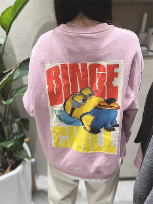 adkhal纸袋家厚毛圈宽松纯棉卡通