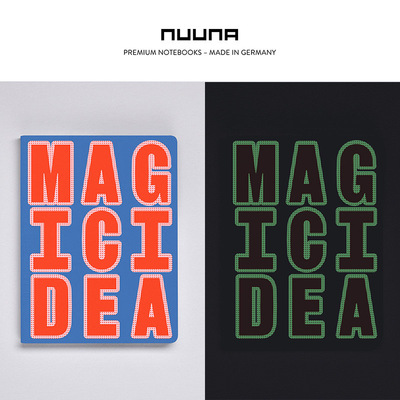 nuuna德国创意发光软皮记事本子