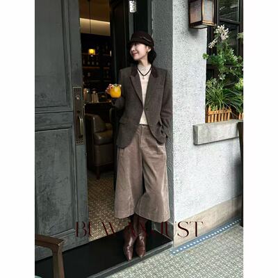 BUWANJUST 【梦回罗马】高品羊毛混纺英伦老钱感西装外套 B2253