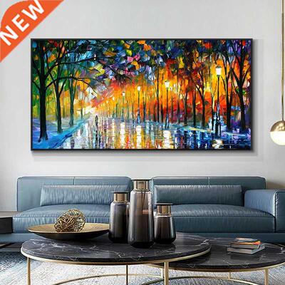 Modern Abstract Walking Down The Sreet Oil Painting Print O