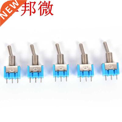 10 pc/LOT bleu Mini interrupteurs à bascule MTS-102 3