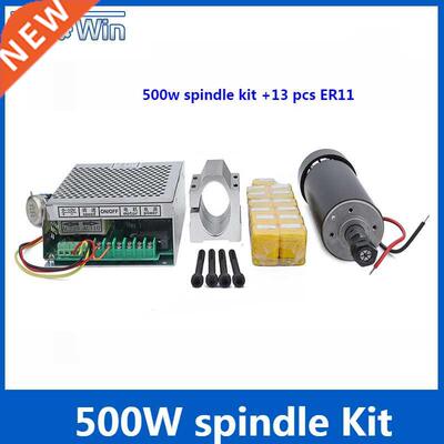 0.5kw Air Cooled Spindle ER11 Chuck Collet CNC 500W Spindle