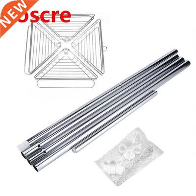 Bathroom Shower Corner Metal Tension Pole Adjustable 4 Baske