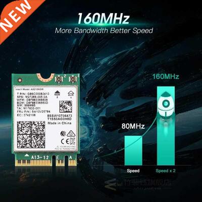 EDUP Intel Network Adapter AX210 Wifi 6E Card Bluetooth 5.2