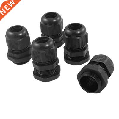 10-13mm Cables PG16 Black Glands Connectors 5 Pcs