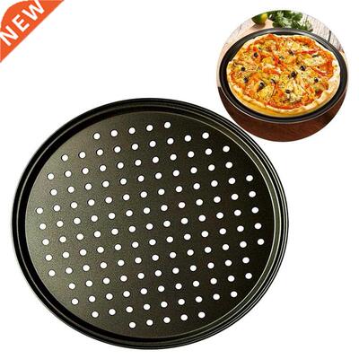 26/28/32CM Carbon Steel Non-stick Pizza Baking Pan Mesh