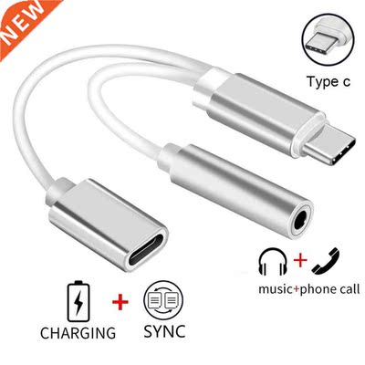 Type C to 3.5mm Charge Audio Adapter 2 In 1 USB C Splitter H