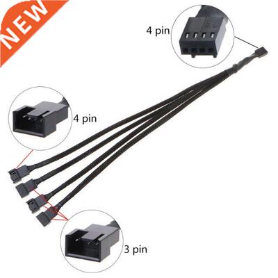 PWM 4pin Fan Sleeved Extension Splitter Hub Cables,Motherboa