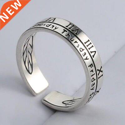 Retro Rng Adjustable Roman Numerals Engravng Openng Rng