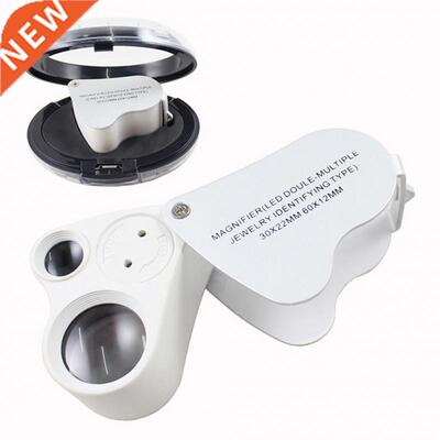 0x22mm 60x12mm Lens Jewelers Eye Loupe Illuminated Body Gla