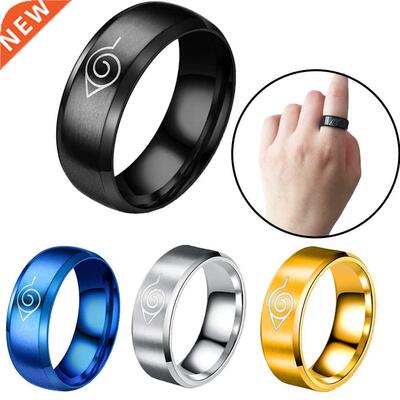 Anime Logo Sign Ring Kakashi Ninja Ring Cosplay Prop Stainle