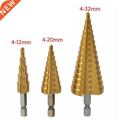 Titanium Coated HSS Step Drill Bit 4-12mm 4-20mm 4-32mm Stra