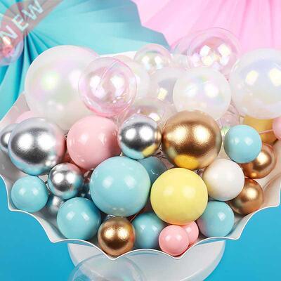 10pcs Ball Cake Toppers Birthday Party Cupcake Topper Christ
