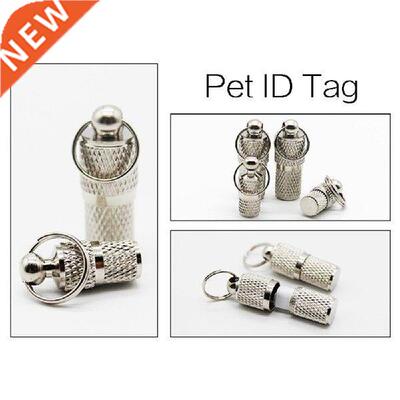 Mini Metal Collar Tube Anti Lost Address Label Pet Name