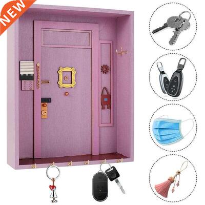 Friends Key Holder Wooden Purple Door Keychain Hanger riend