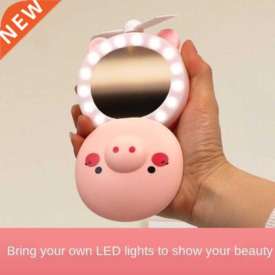 3in1 Cartoon Cute Piggy Mini Cosmetic Mirror Compact Portabl