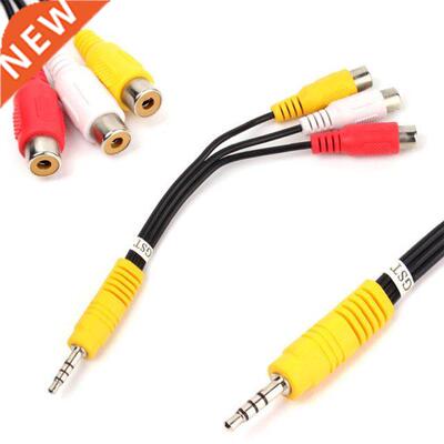 3.5mm Jack To 3 RCA Male Audio Video AV Cable AUX Stereo Cor