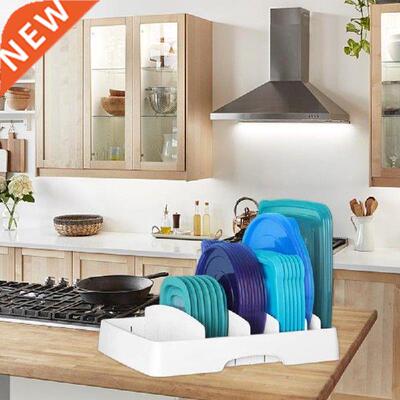 Food Container Lid Storage Rack Single-layer Plastic Lid