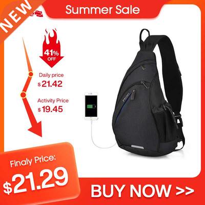 Mixi Men Sling Backpack One Shoulder Bag Boys Student School