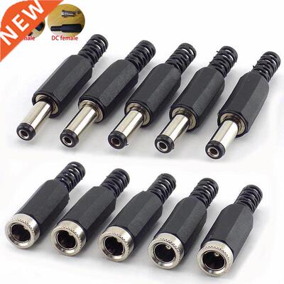 10Pcs DC Male DC Female Connectors DC Power Jack Plug Adapte