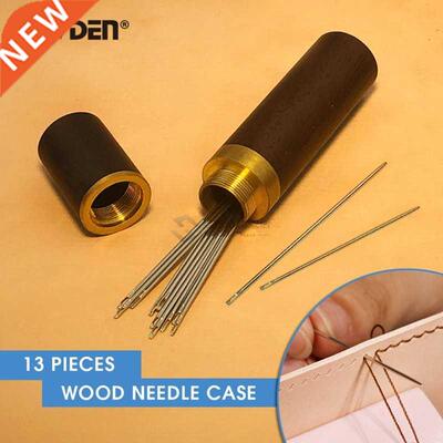 12Pcs  Craft Sewing Needles Leather Knitting Pins with 1