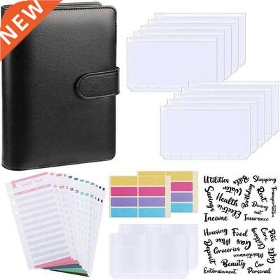 Budget Binder, A6 PU Leather Notebook Planner Organizer Refi